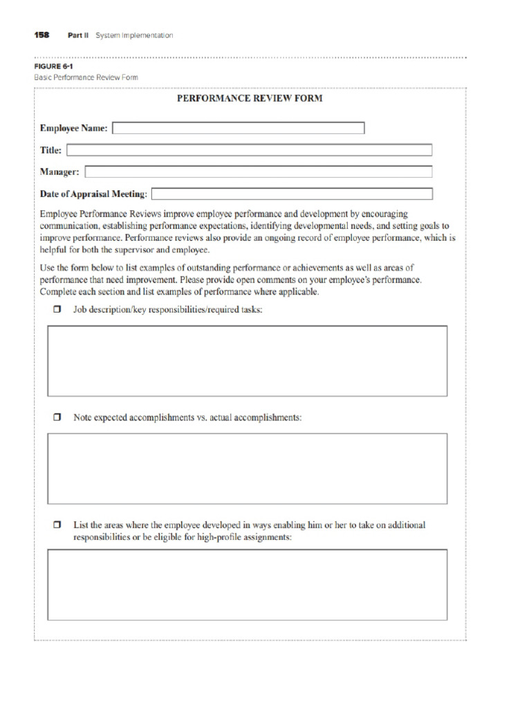 Performance Review Form Template | PDF | Performance Appraisal | Workplace