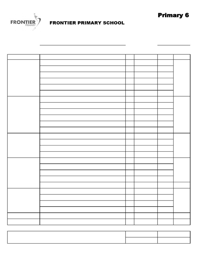 Frontier Primary School Booklist AY 2022 P6 4S | PDF