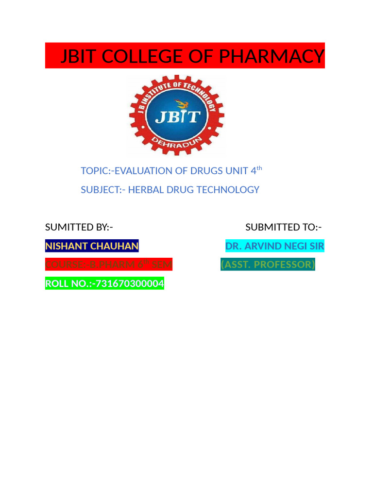 JBIT ASSIGMENT FRONT PAGE Herbal | PDF
