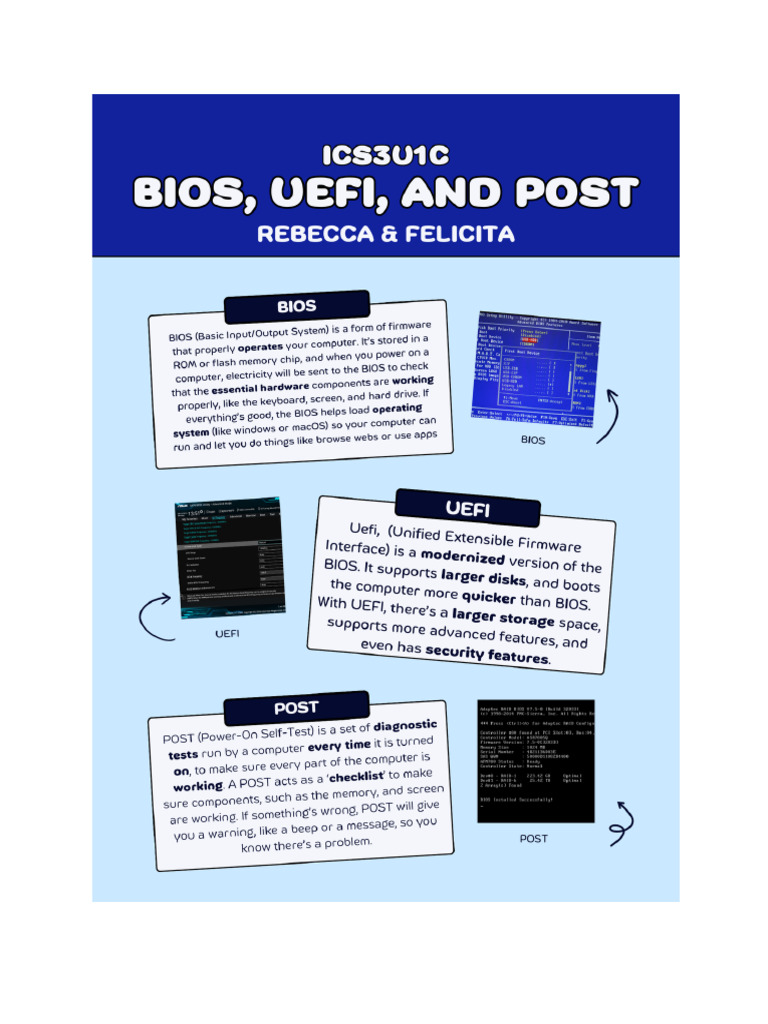 BIOS, UEFI, & POST Handout | PDF