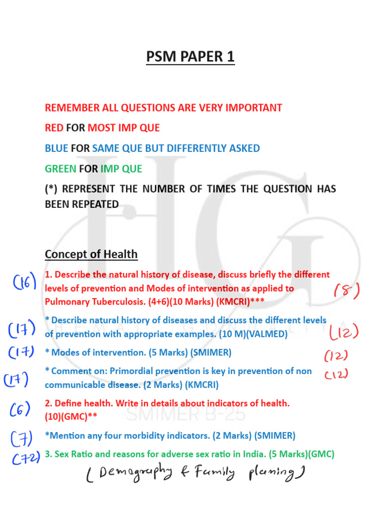 PSM PAPER 1 Chapterwise Compilation by HG!! - 241130 - 205921 | PDF ...