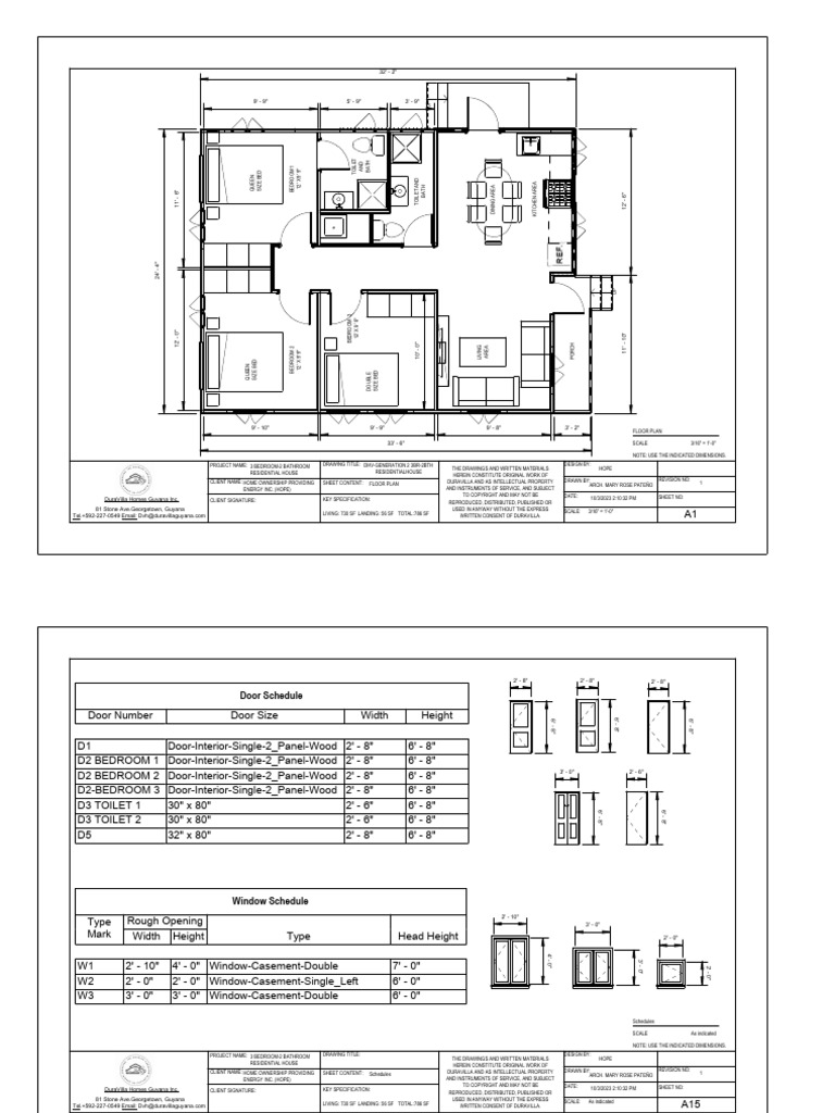3 BR - Gen-2 Barbados-Plan & Elevation | PDF