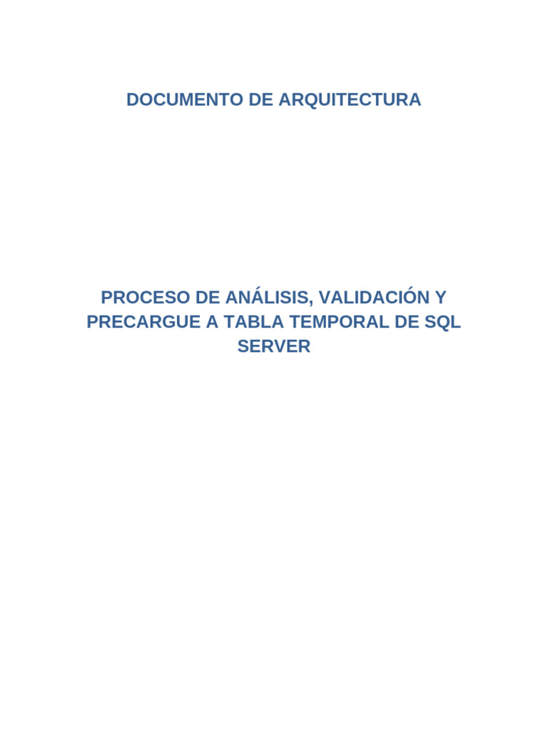 DOCUMENTO DE ARQUITECTURA PYTHON | PDF | Servidor SQL de Microsoft | Bases de datos