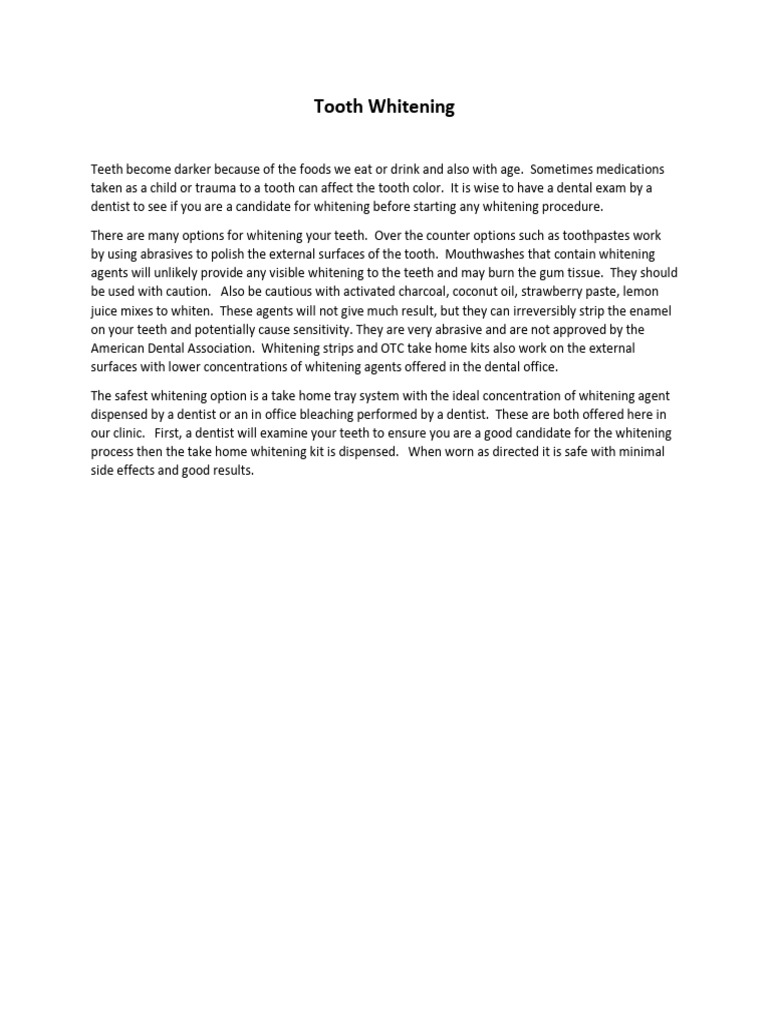 Tooth Whitening | PDF