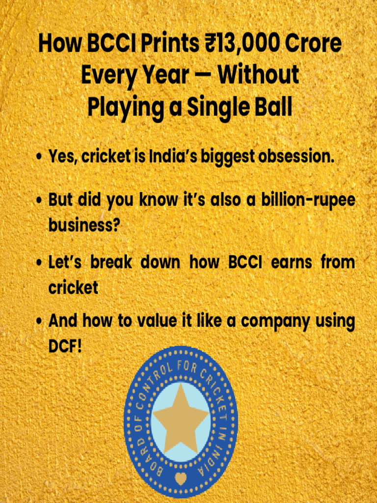 BCCI - Sources of Income | PDF