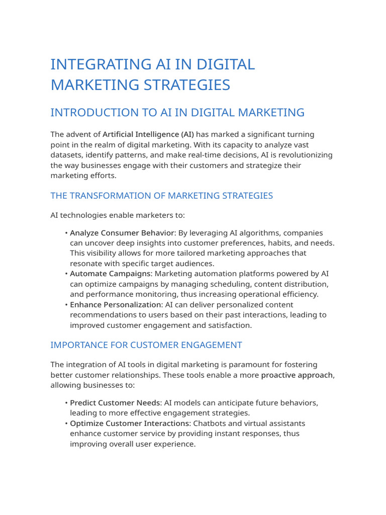 AI-Driven Digital Marketing Strategies | PDF | Analytics | Artificial ...