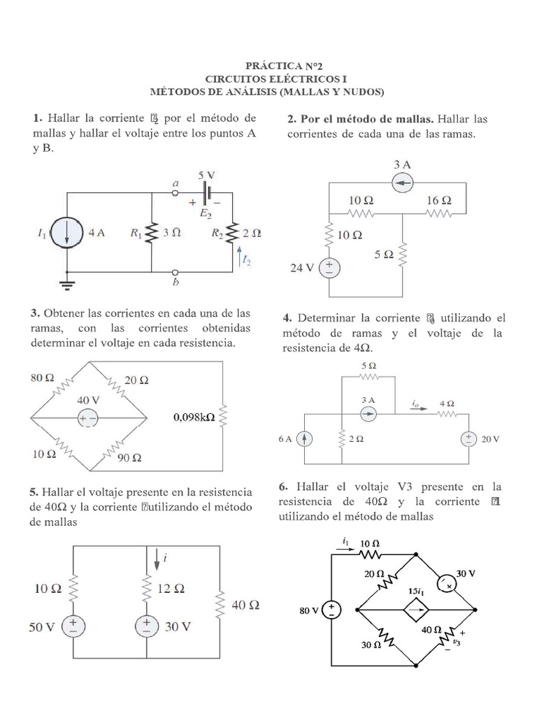 PRÁCTICA N°2-MÉTODOS DE MALLAS Y NODOS-2 (1) | PDF