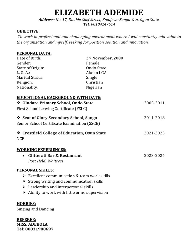Ademide CV | PDF