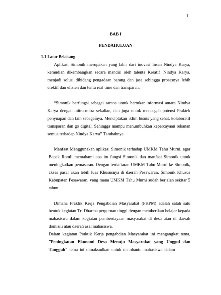 Manfaat Aplikasi Simonik untuk UMKM | PDF
