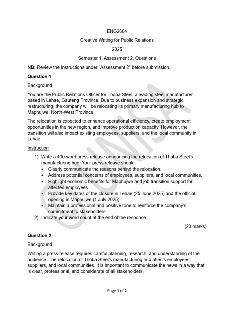 Thoba Steel Relocation Announcement | PDF | Human Communication