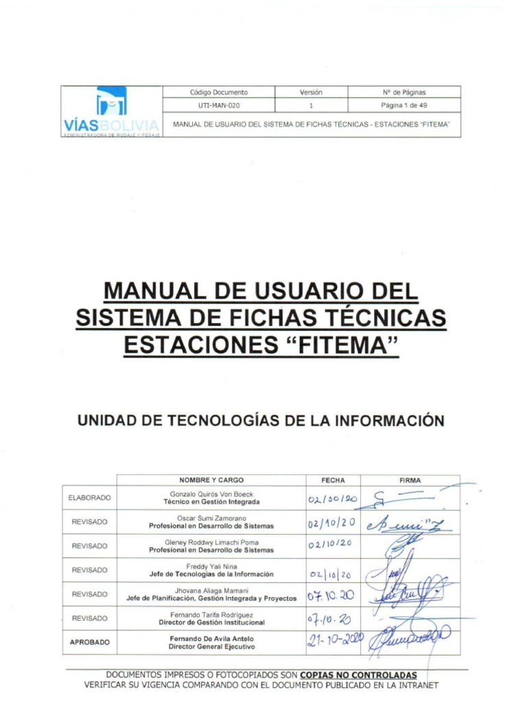 Manual Usuario Fichas Tecnicas FITEMA | PDF | Script Java | Bootstrap (marco frontal)