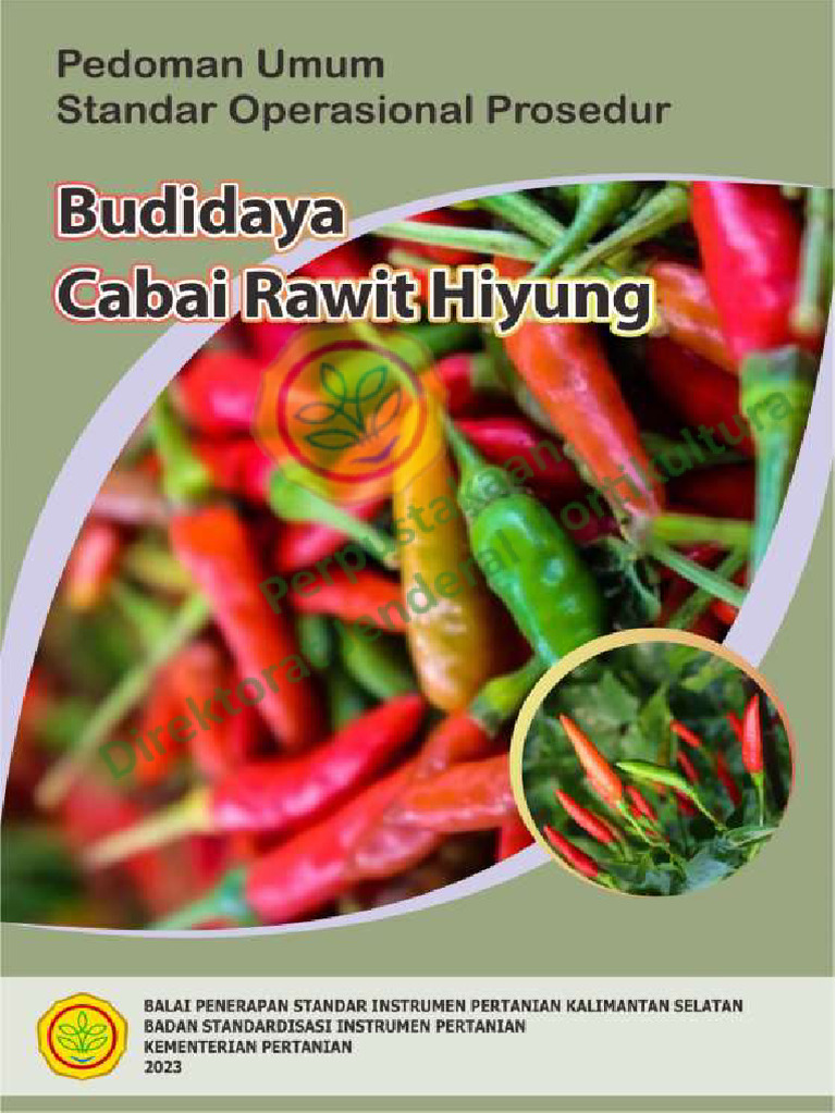 Panduan Umum Standar Operasional Prosedur Budidaya Cabai Rawit Hiyung Watermark | PDF