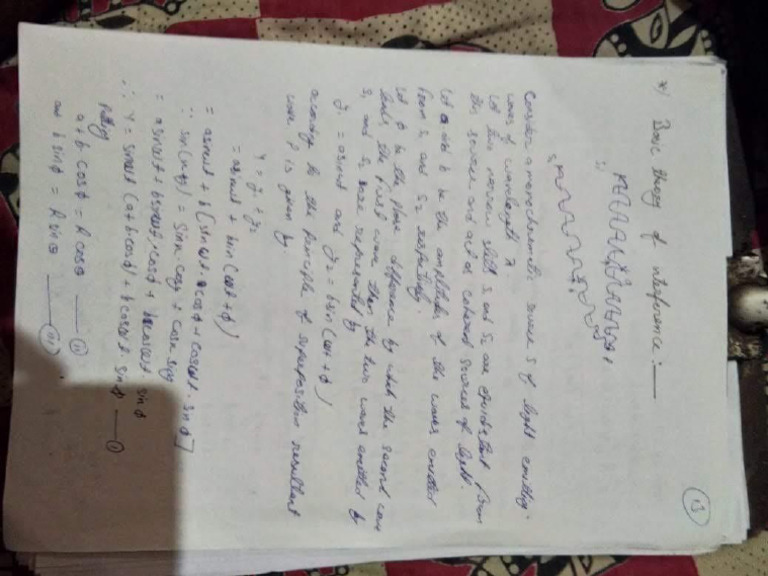 Basic Theory of Interference | PDF