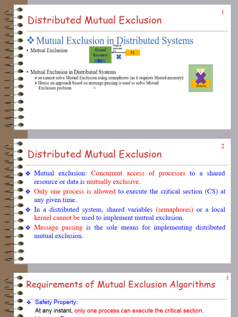 Distributed Mutual Exclusion Algorithms | PDF | Computing | Computer ...