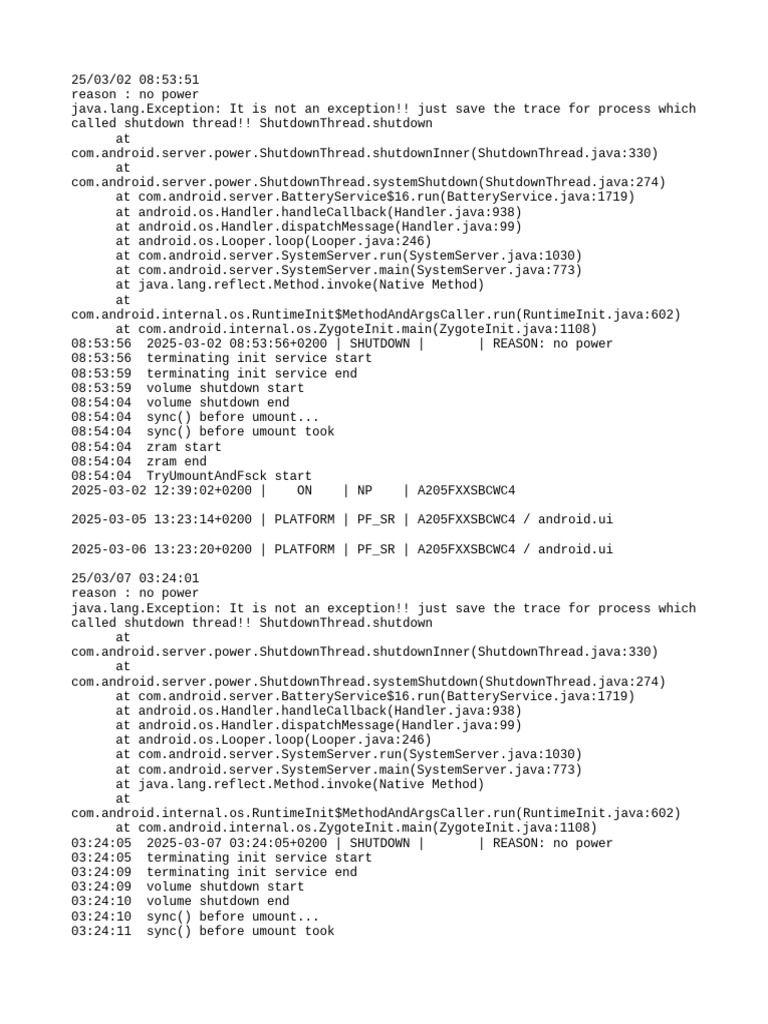 Power Off Reset Reason Backup | PDF | Java (Programming Language) | Computer Programming