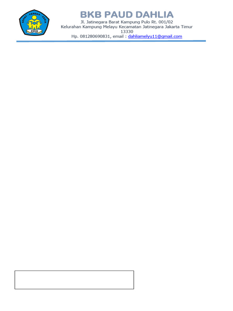 SPTJM Paud DHL | PDF