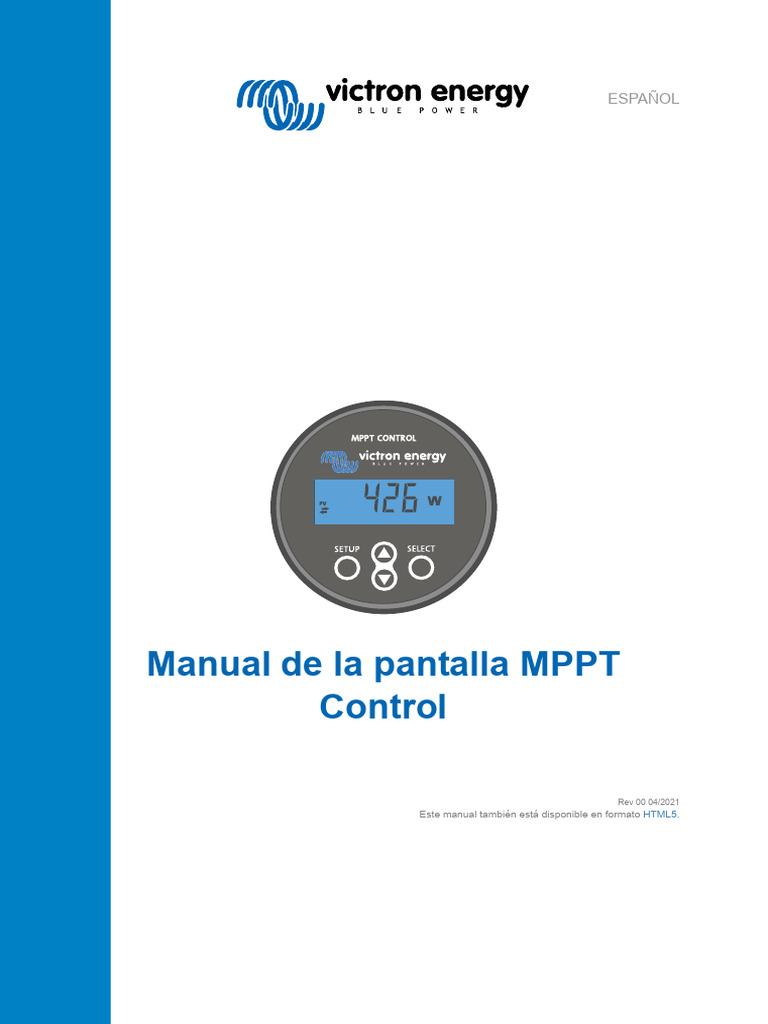 MPPT Control Display Manual-Es | PDF | Cargador de batería | Conector ...