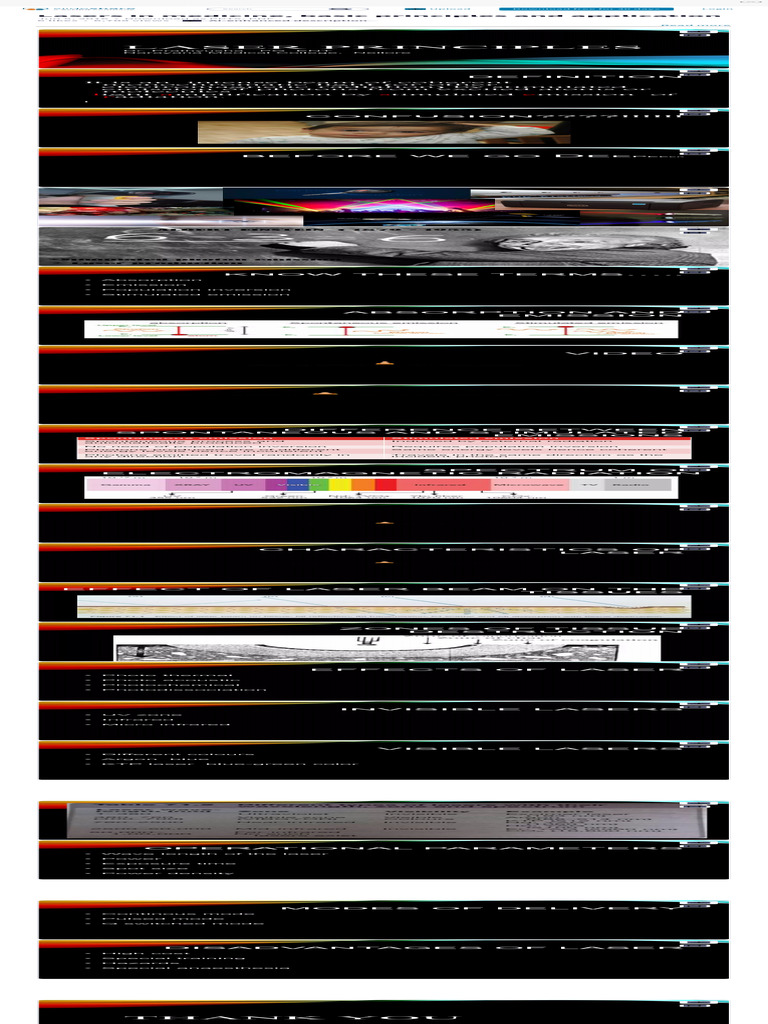 Lasers in Medicine, Basic Principles and Application | PDF | Laser | Emission Spectrum