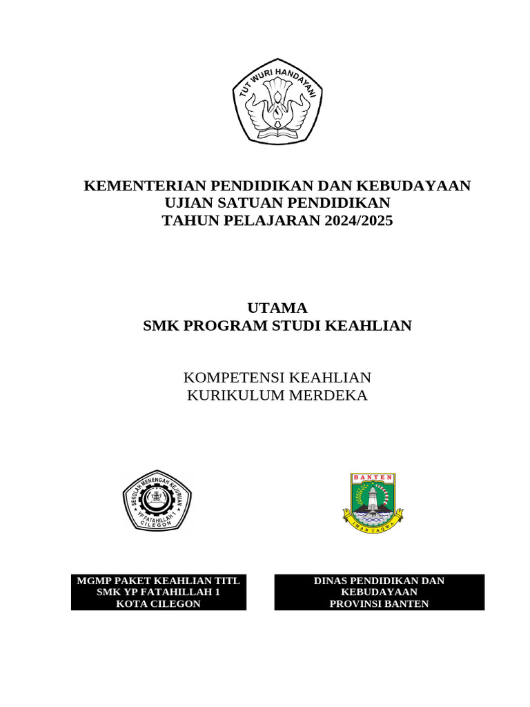 Ujian Kompetensi Keahlian SMK 2024/2025 | PDF