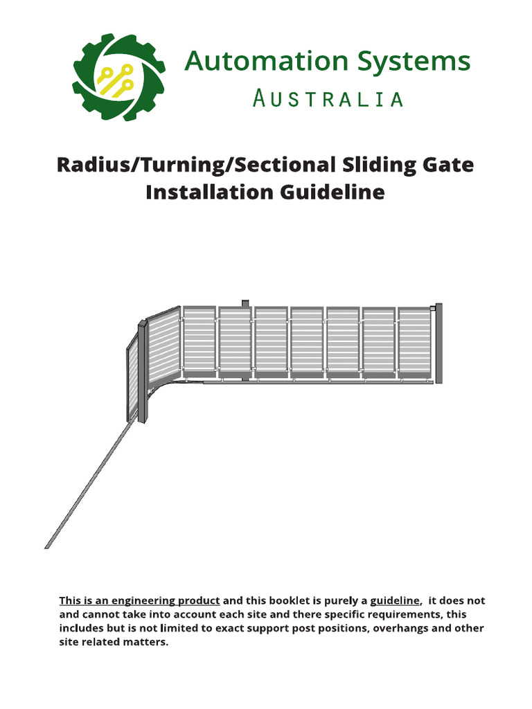 Automation Systems Australia Radius Sliding Gate | PDF
