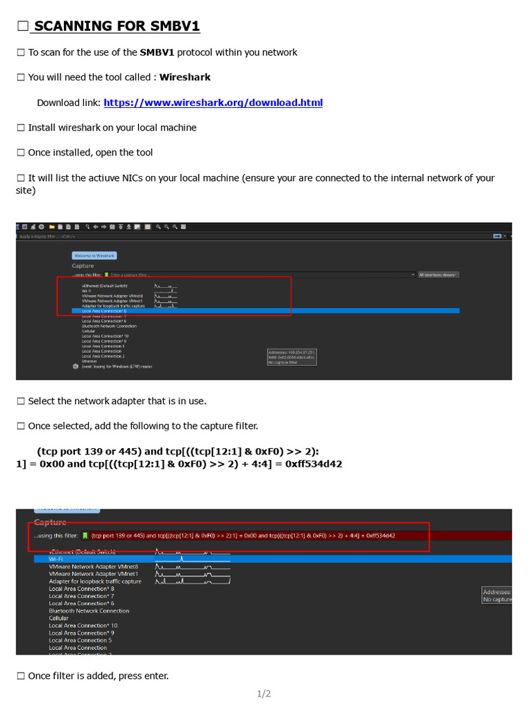 Protocol Scanning-SMBv1 | PDF