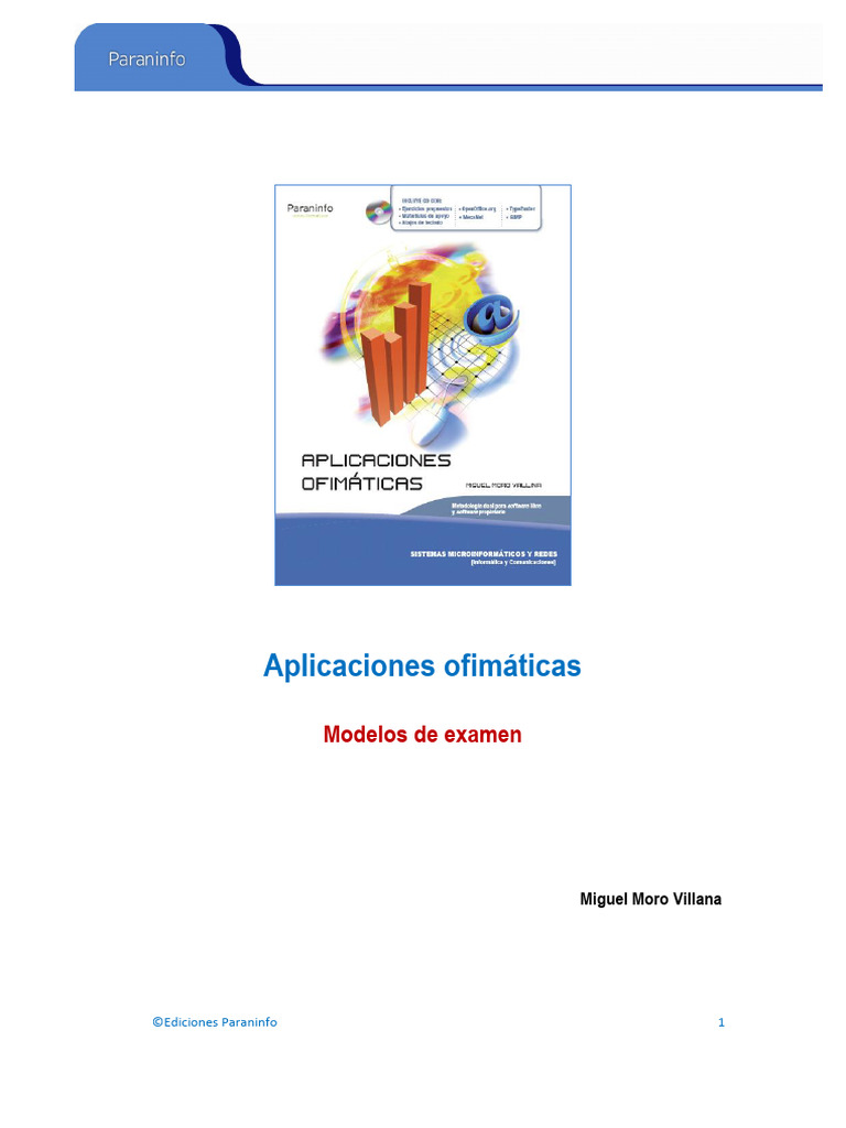 Aplicaciones Ofimaticas Examenes | PDF | Bases de datos | Hoja de cálculo