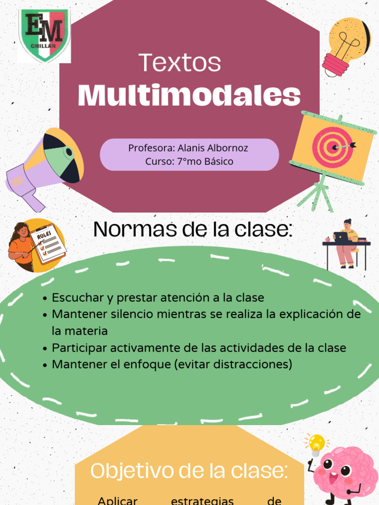 Creating A Multimodal Presentation English Presentation in Black White ...