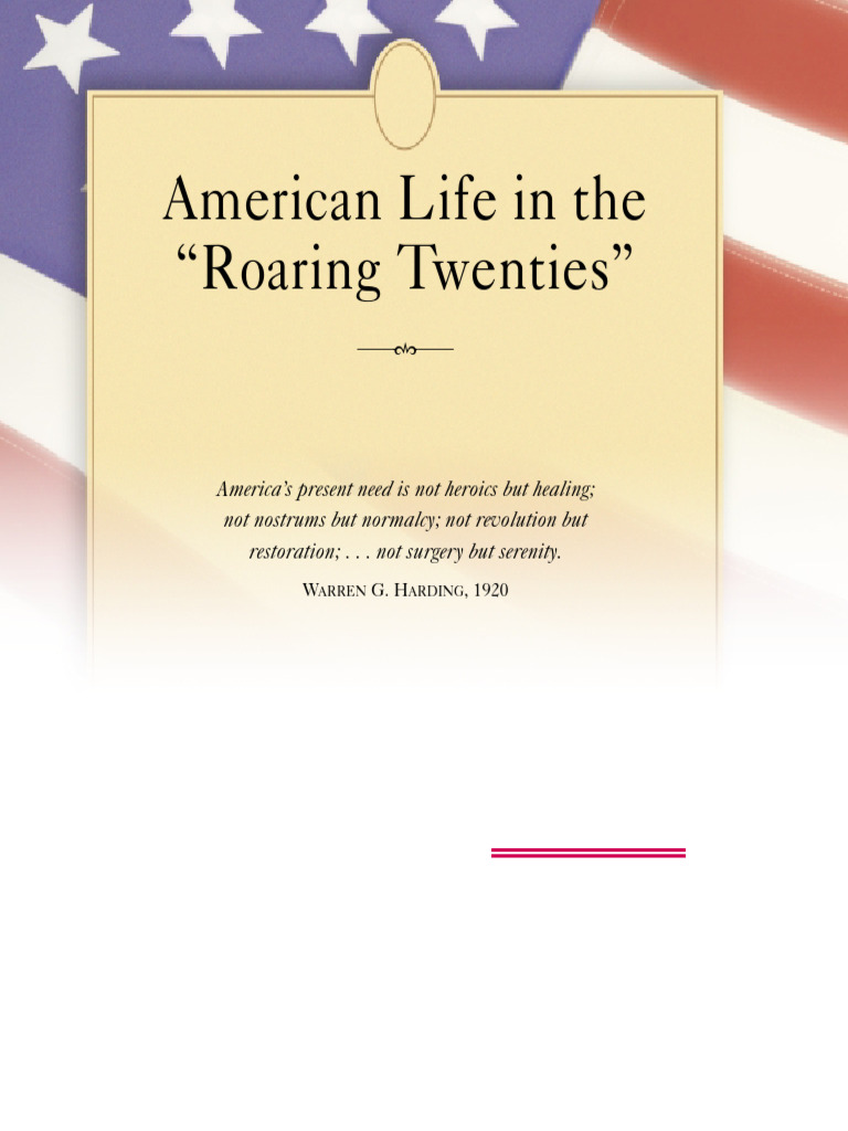 Chapter 32 American Life in The Roaring Twenties | PDF | Prohibition ...