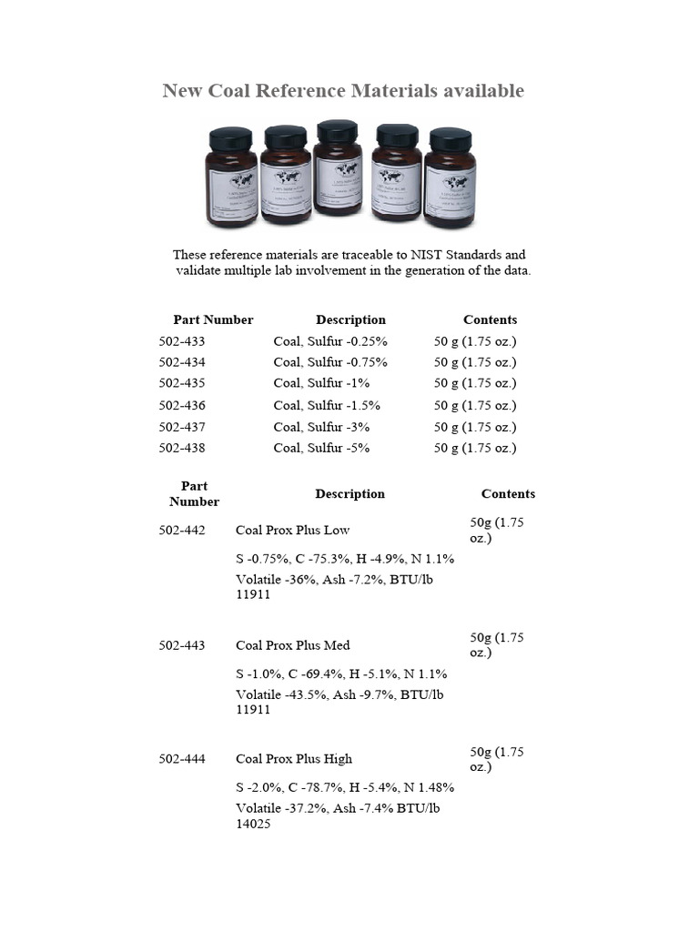 New Coal Reference | PDF
