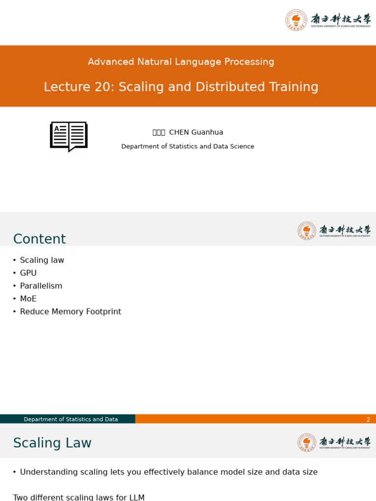 Lecture20-21-Scaling and Distributed Training | PDF | Parallel Computing | Graphics Processing Unit