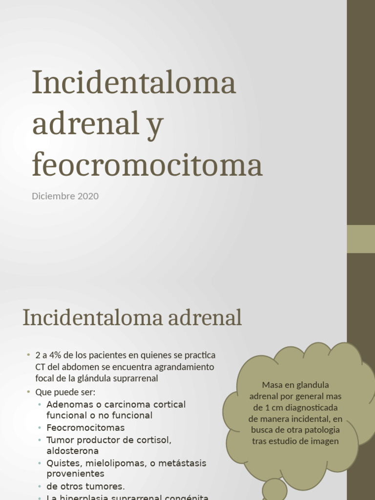 Incidentaloma Adrenal | PDF | Metástasis | Glándula suprarrenal