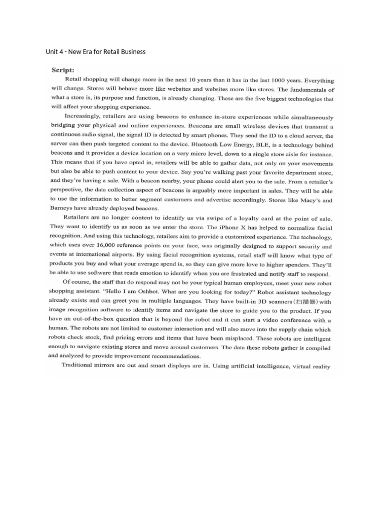 Unit 4 - Lead in | PDF