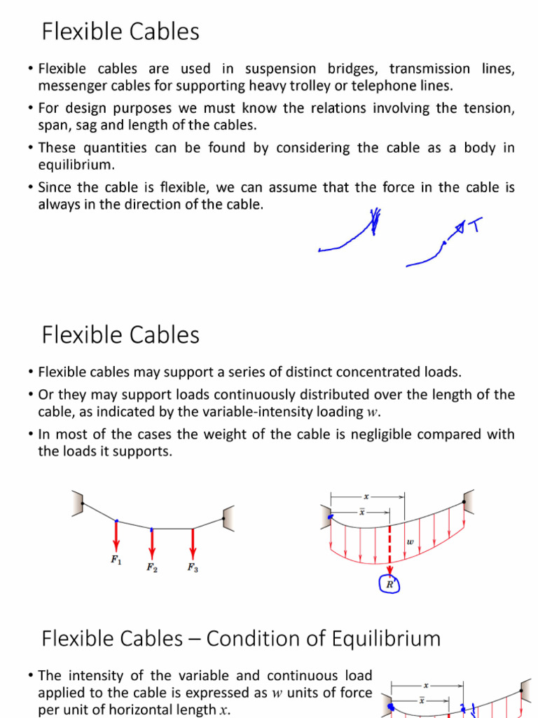 Statics - 5 - Flexible Cables - PPT | PDF