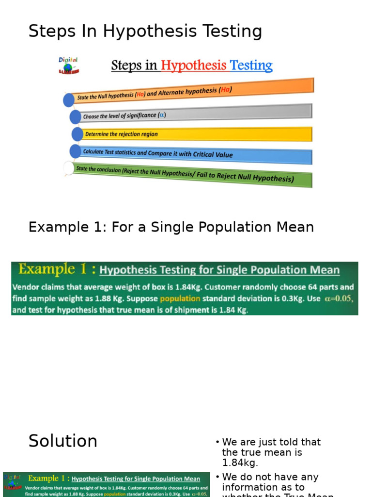 Hypothesis Testing Steps Explained | PDF | Null Hypothesis | Hypothesis