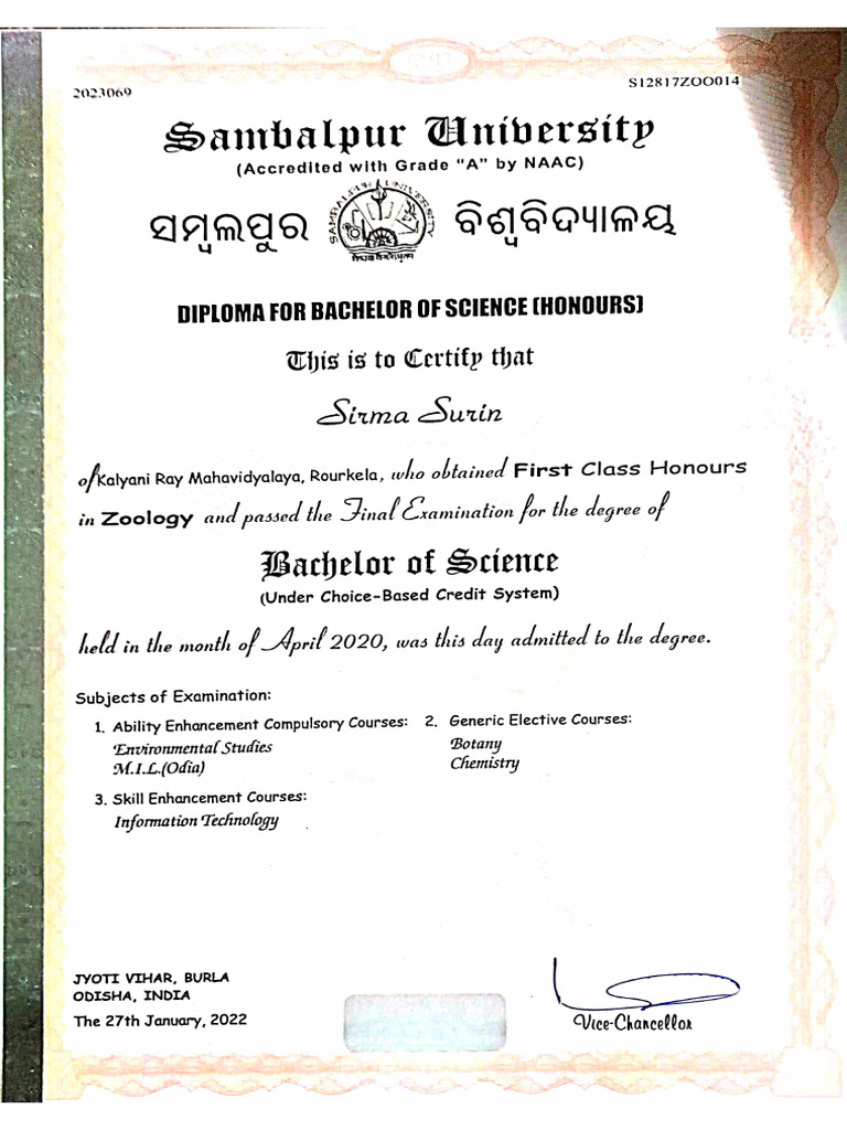 Name - Sirma Surin, College - DR - KSPR CLG, Roll No - Y23ED13070 | PDF