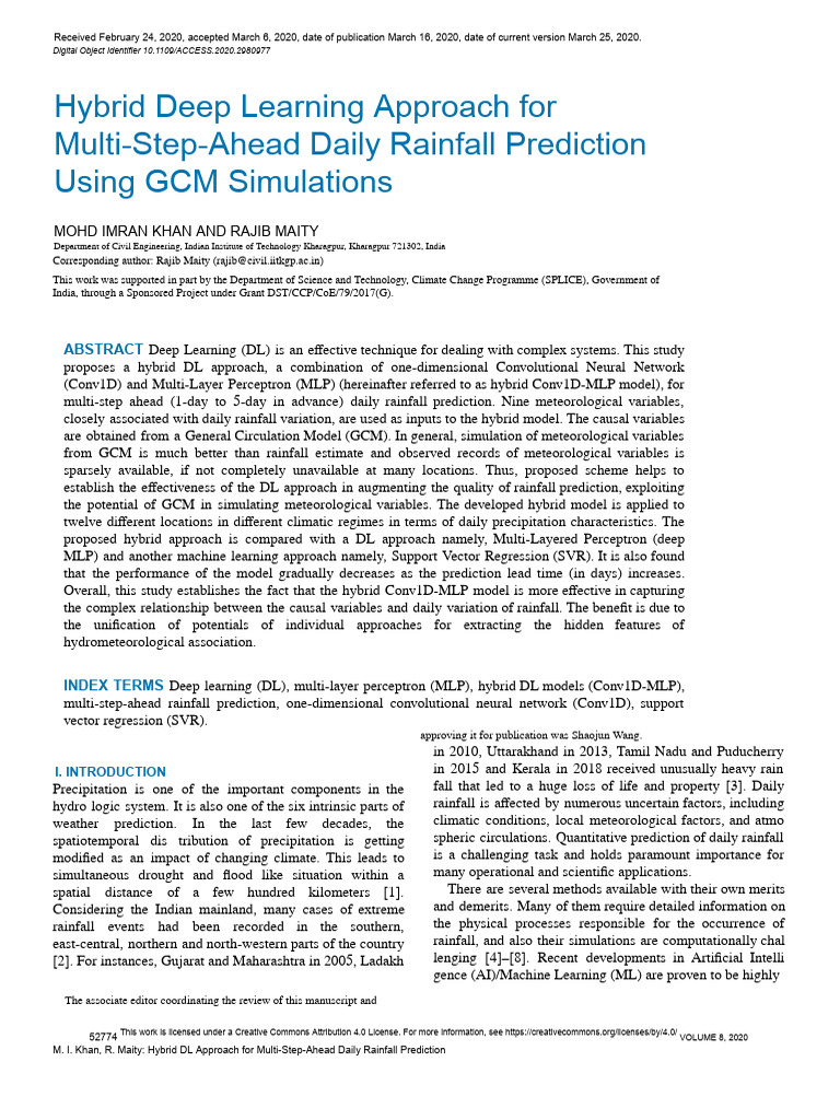 G10 - IEEE Access - Hybrid Deep Learning Approach | PDF | Machine Learning | Applied Mathematics