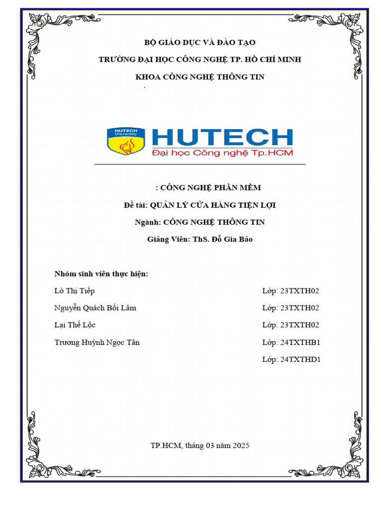 Cong Nghe Phan Mem Final | PDF