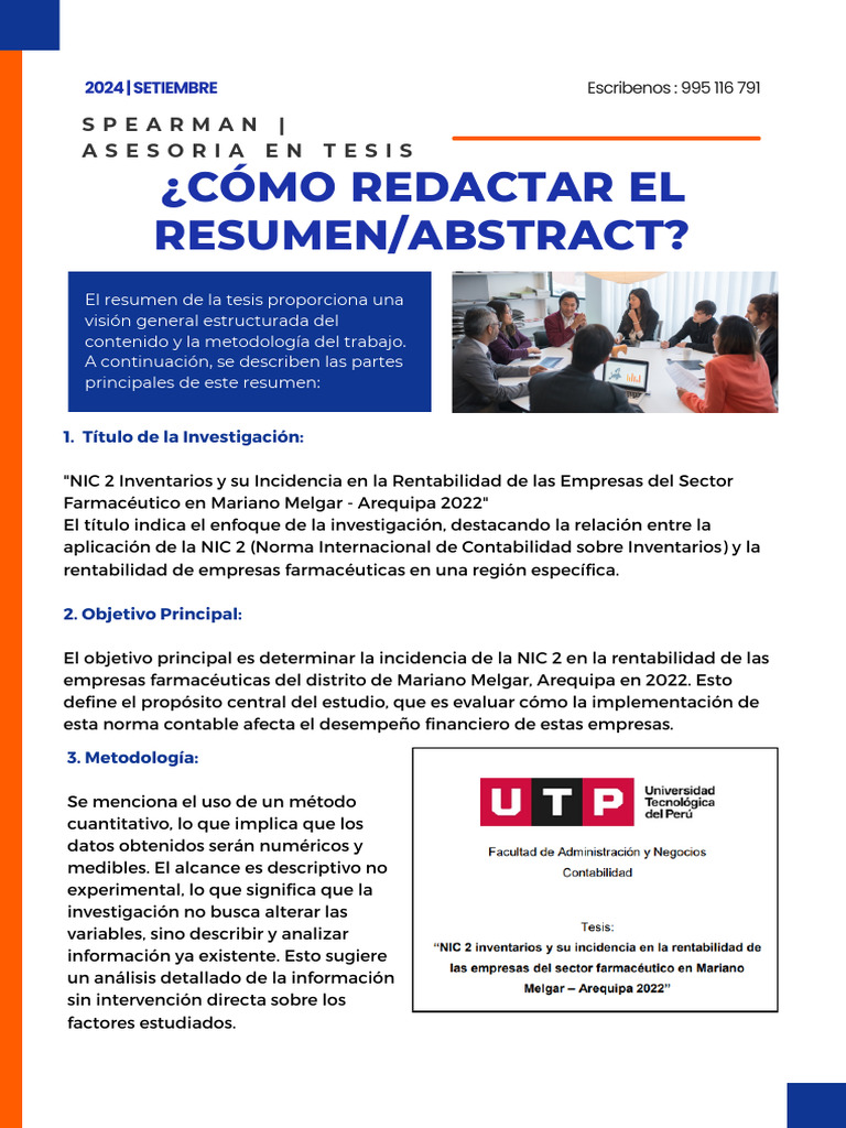 Set-Como redactar un resumen UTP | PDF | Hipótesis | Método científico