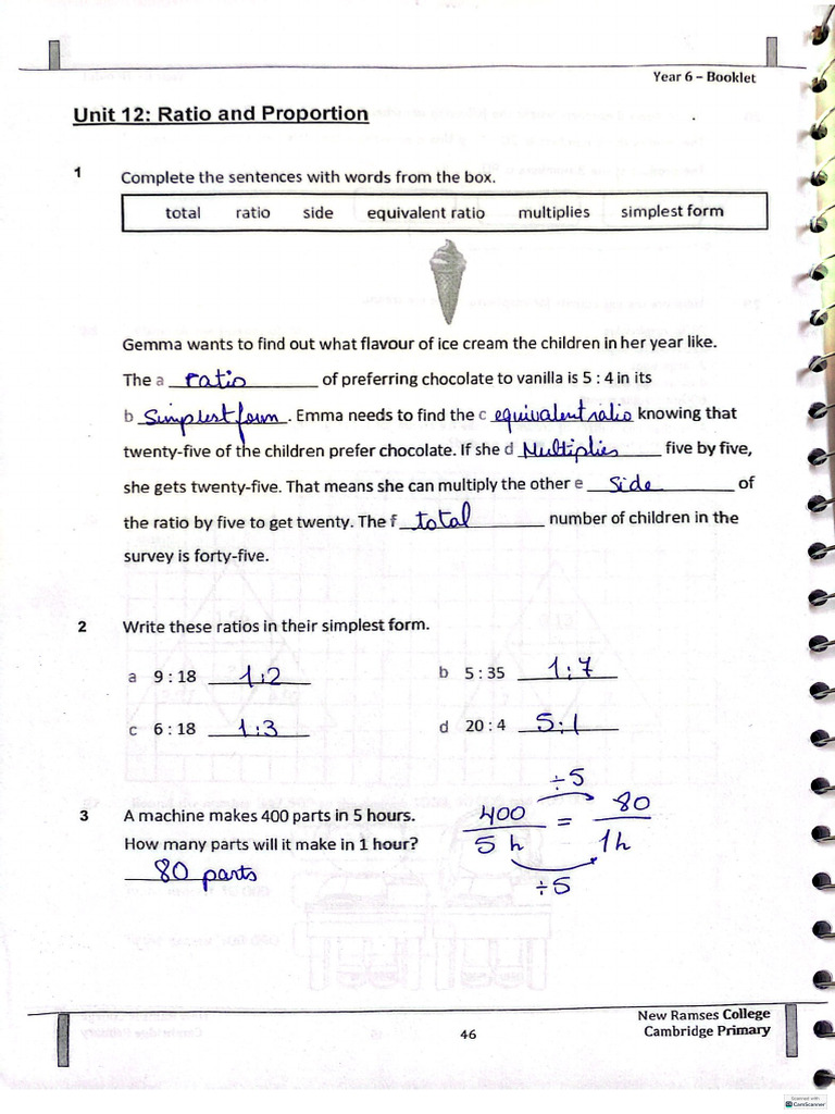 Ratio and Proportion booklet p46-58 | PDF