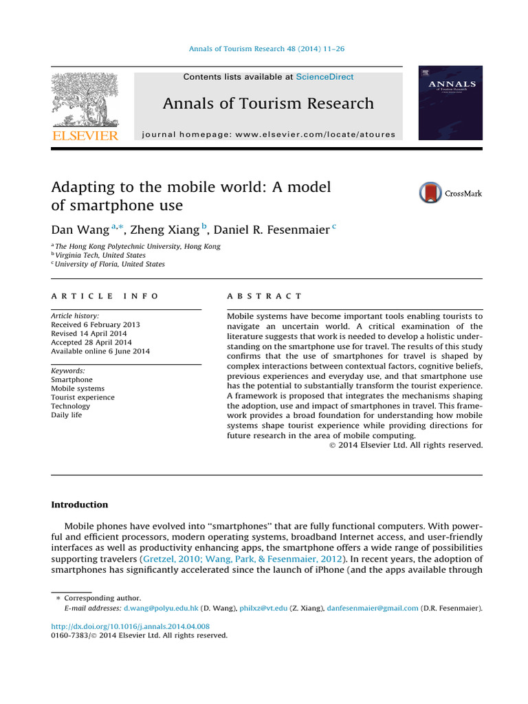 Adapting To The Mobile World - A Model of Smartphone Use | PDF ...