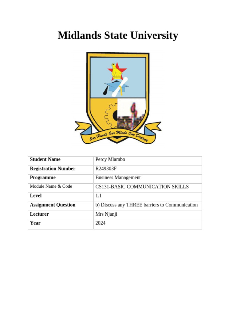 Communication Barriers Can Be Defined As Obstacles That One May Face When Attempting To ...