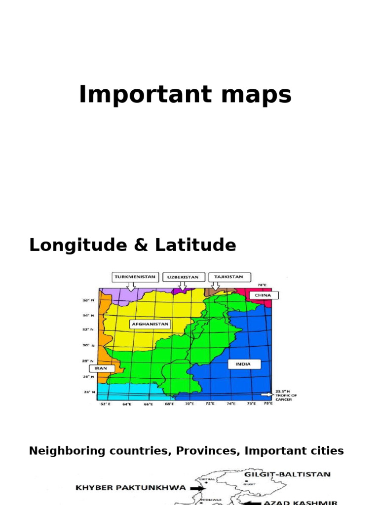 Important Maps Grade 9 | PDF