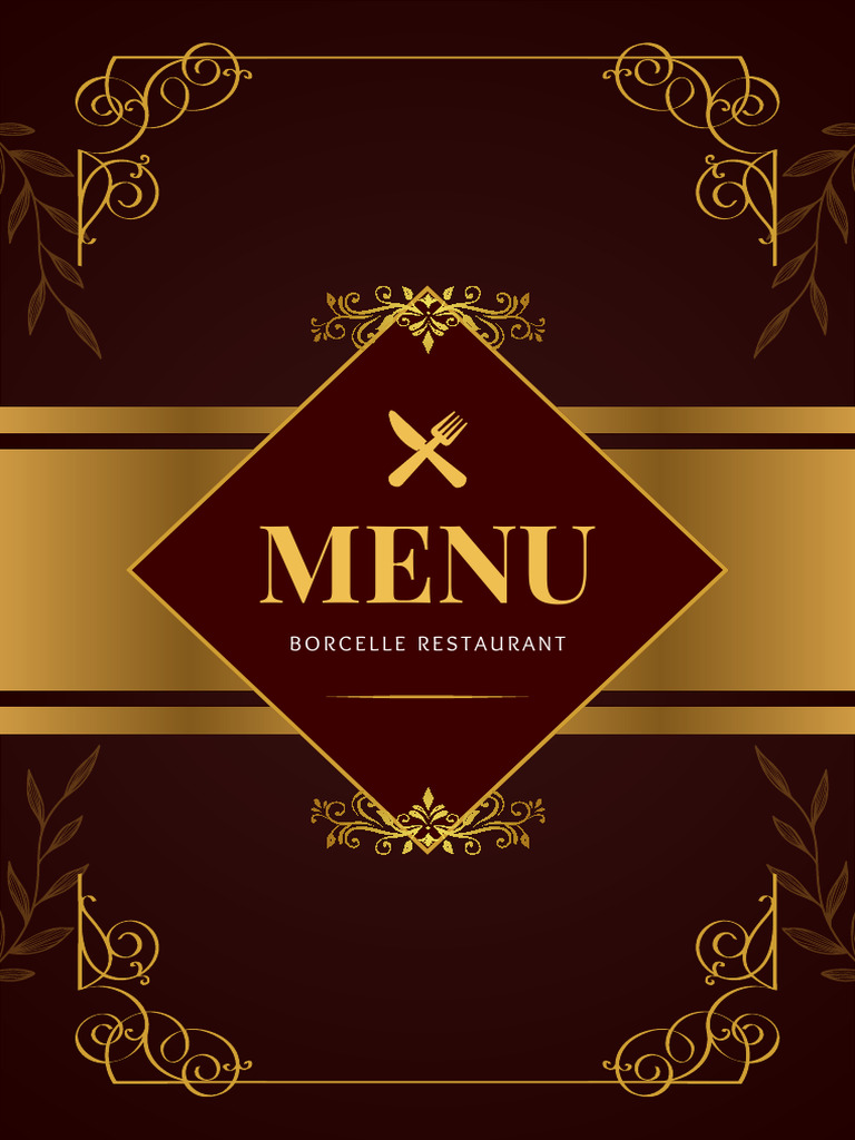 Red Gold Luxury Restaurant Menu | PDF
