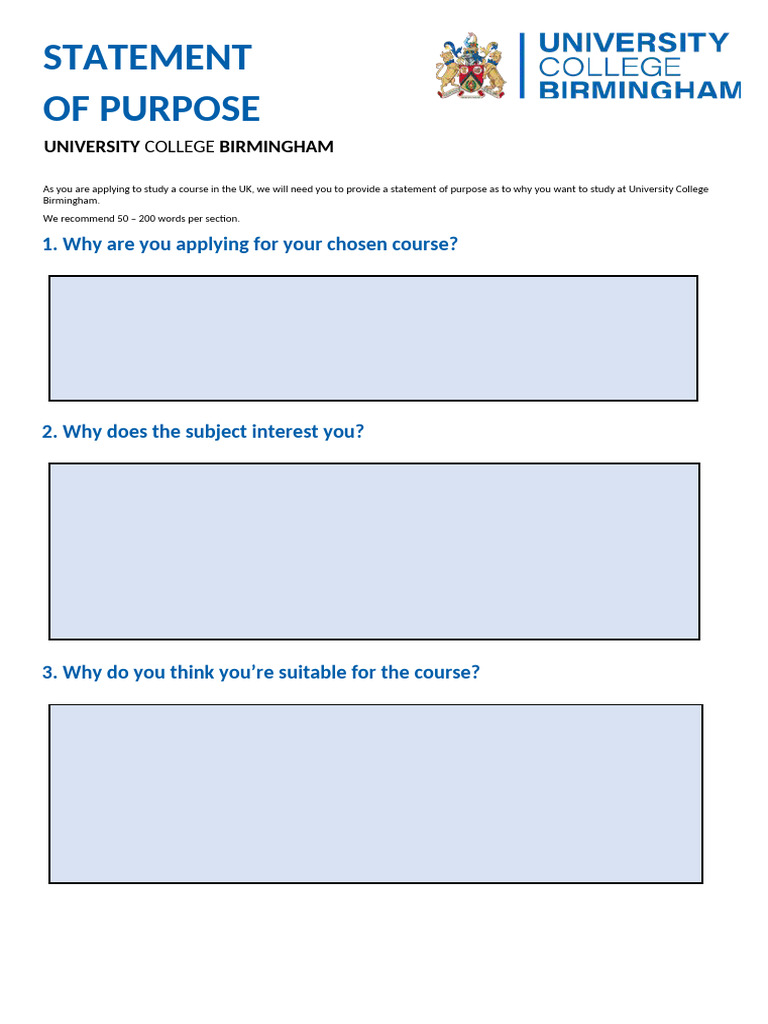 UCB Statement of Purpose | PDF