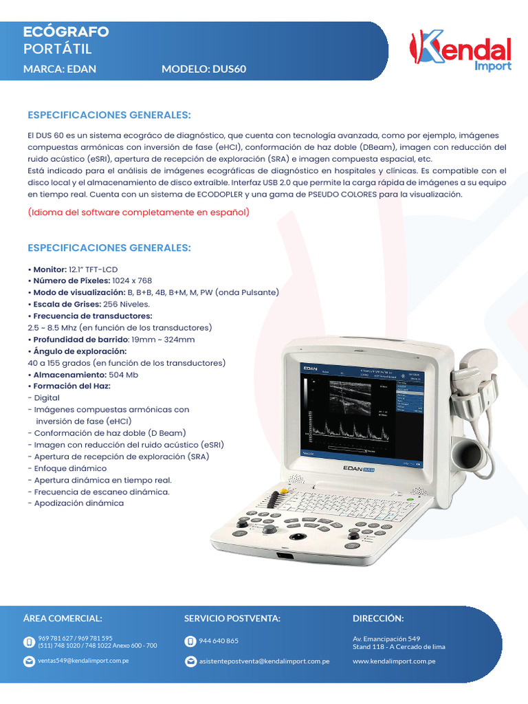 ECOGRAFO-PORTATIL-EDAN-DUS-60 | PDF