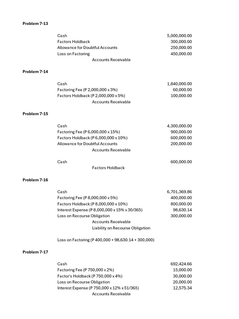 Receivable Financing April 3 2025 | PDF | Factoring (Finance) | Discounting