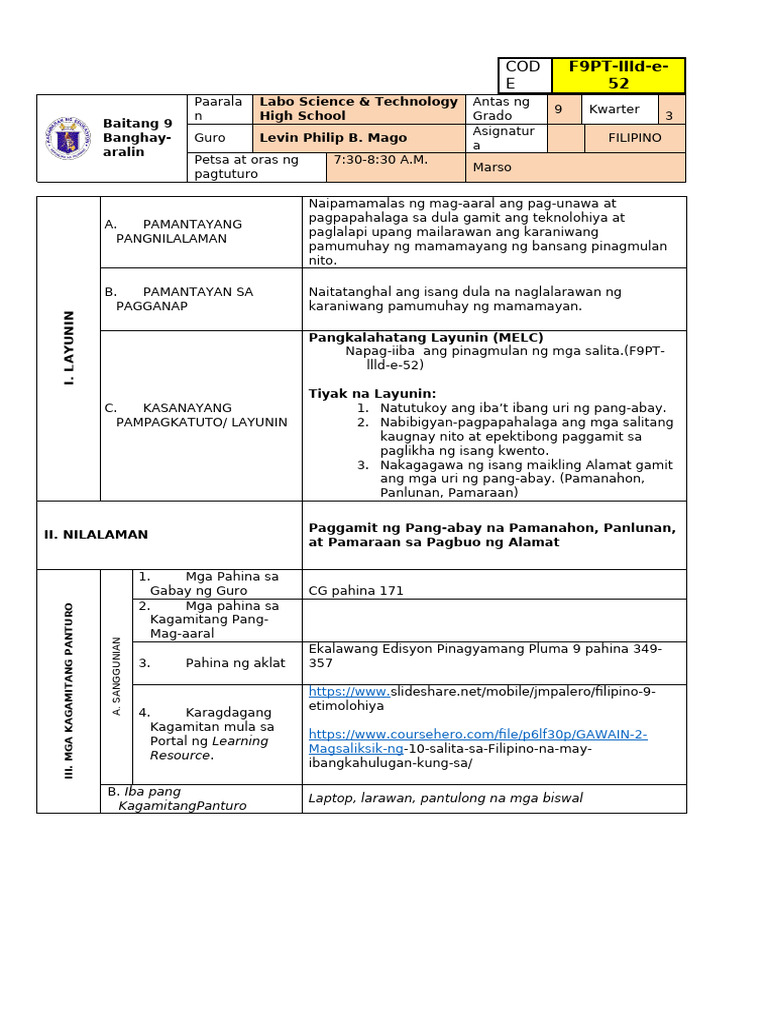 Final Demo Etimolohiya April 32023 1 - 010745 | PDF