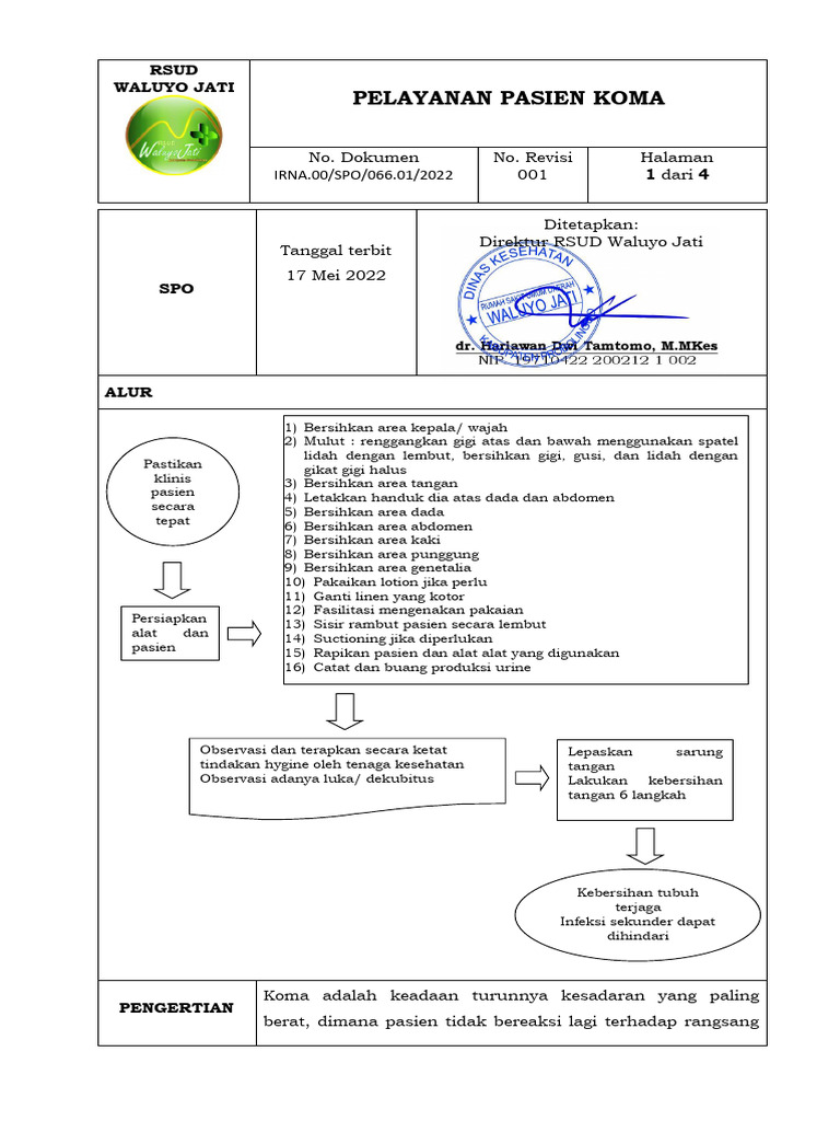 SPO Pasien Koma Baru | PDF