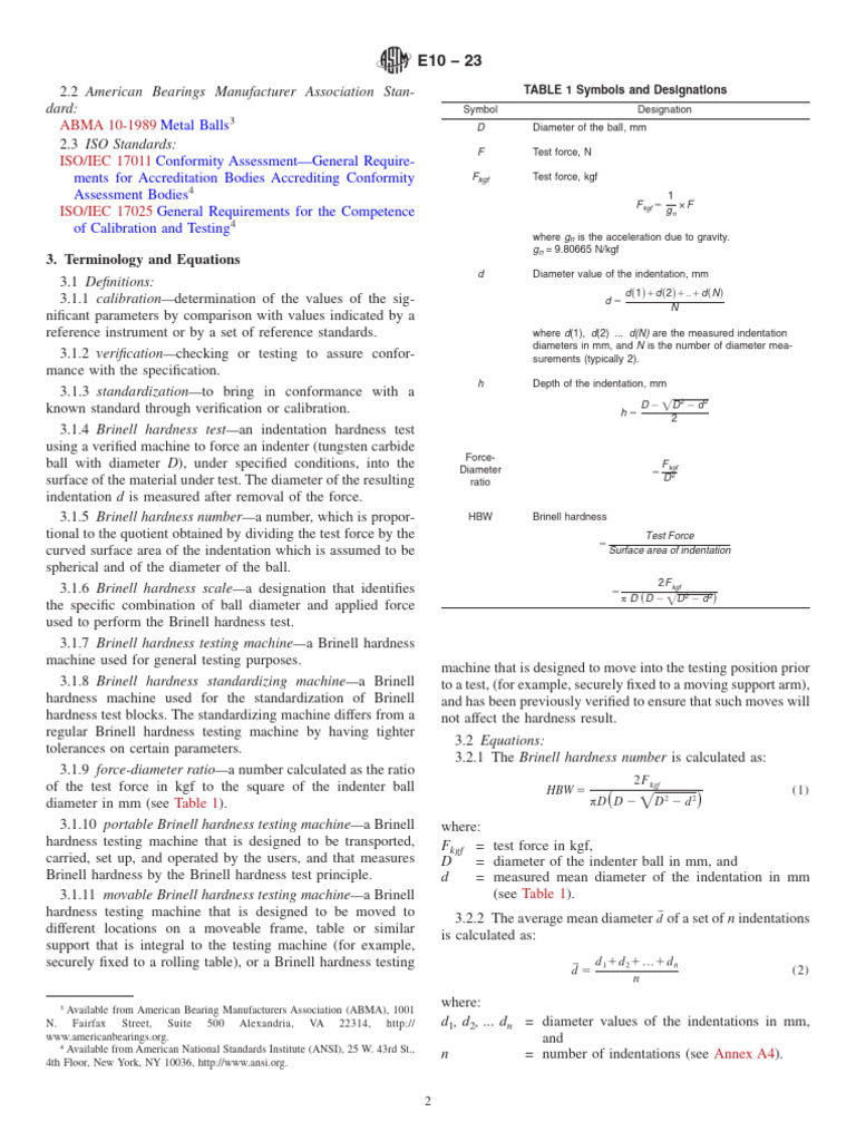 ASTM E10 23 - Part2 | PDF | Hardness | Applied And Interdisciplinary Physics