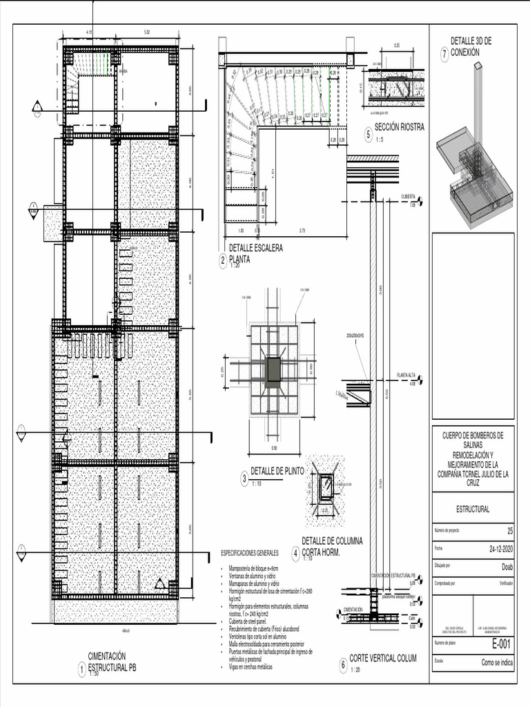 1-7-3-1-6-Plano - E-001 - ESTRUCTURAL | PDF | Ingeniería estructural ...